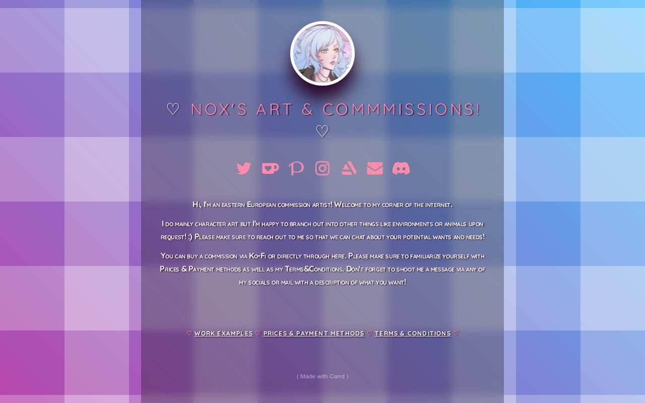 Nox's Art and Commissions